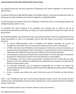 Daniel Chapellier nommé directeur à Saint Jean de Passy - Le Salon Beige