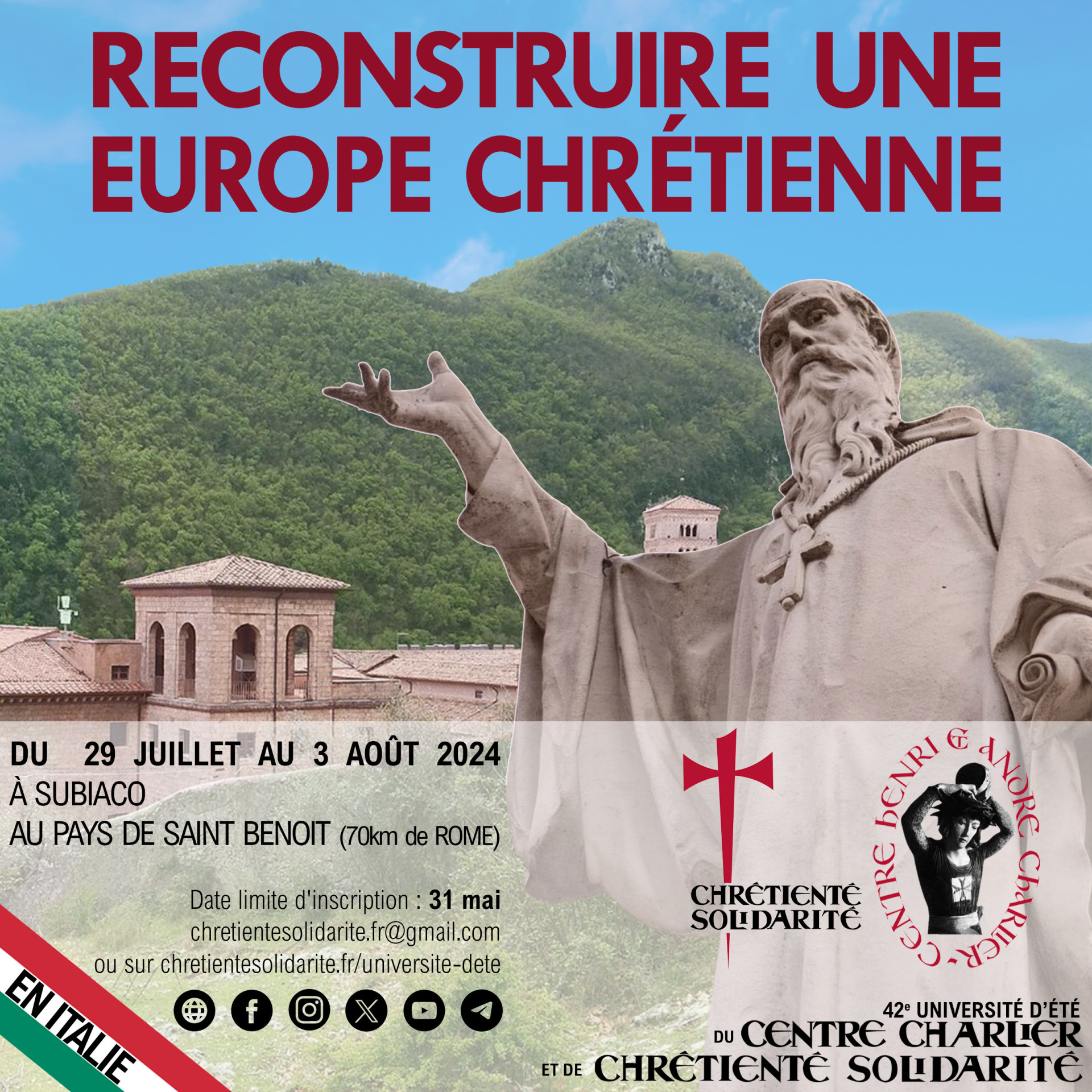 L’Université d’été 2024 du Centre Charlier au pays de Saint Benoît - Le ...